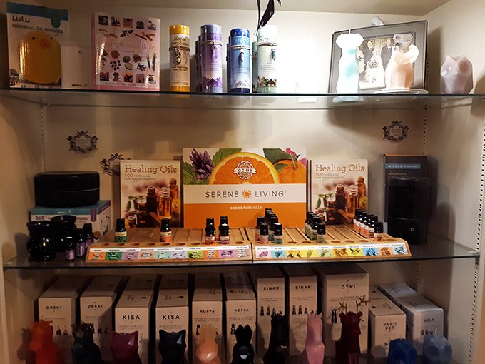 Beyond the macabre, the shop offers a gentler side with healing oils and aromatherapy—proof that "unusual" doesn't always mean "unsettling."