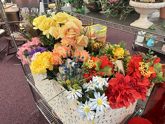 Silk flowers that never wilt under Florida's sun &ndash; a rainbow of perpetual blooms that won't judge you for forgetting to water them.