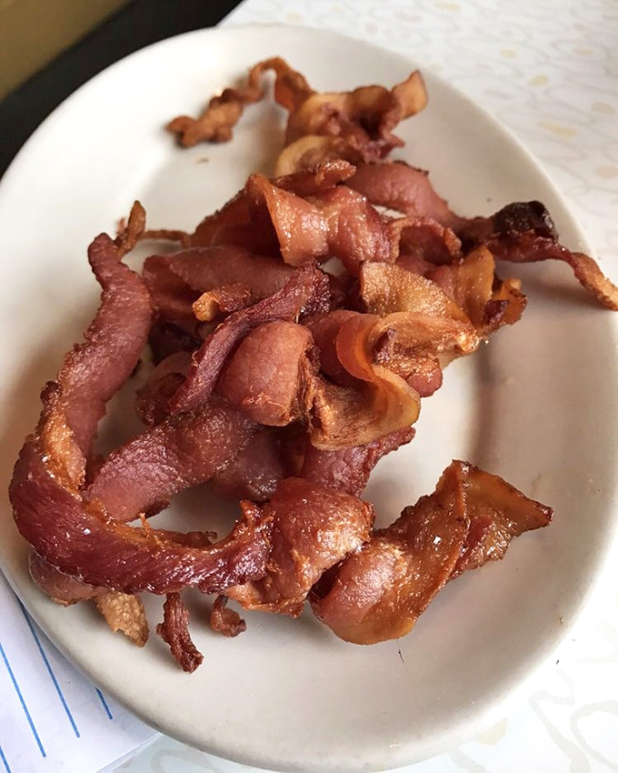 Bacon that's achieved that perfect balance between crisp and chewy. The kind that makes vegetarians momentarily question their life choices.