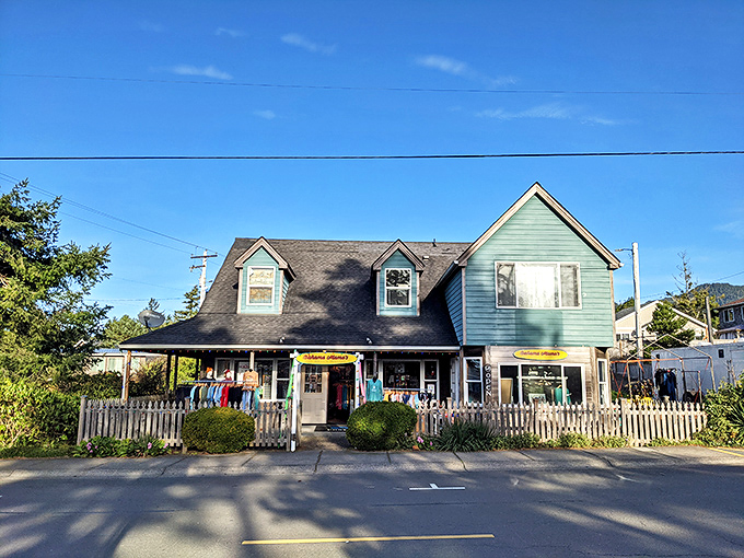 This blue-trimmed coastal shop with white picket fence embodies Manzanita's small-town charm&mdash;the kind of place where browsing becomes an afternoon's pleasure.