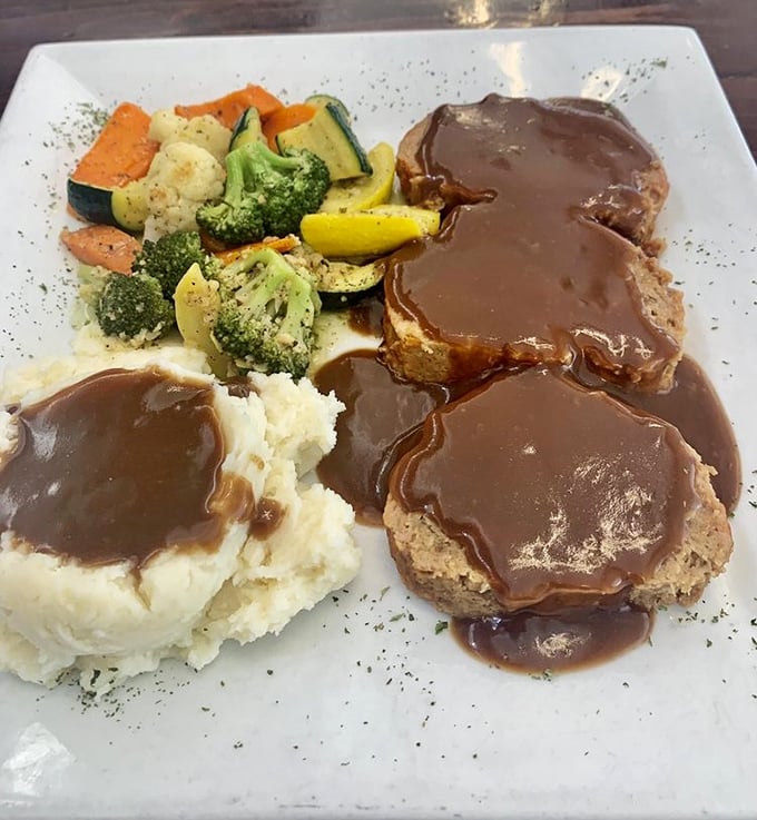 Meatloaf and mashed potatoes swimming in gravy&mdash;comfort food so nostalgic it should come with a playlist of songs your parents danced to.