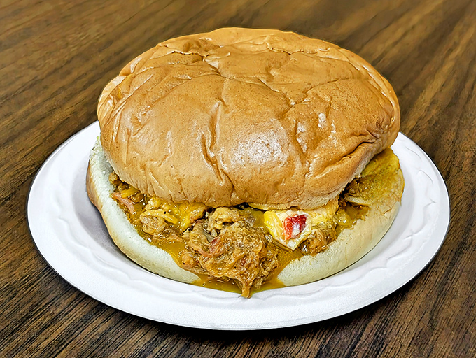 This isn't just a sandwich; it's South Carolina's soul between two buns&mdash;barbecue meets pimento cheese in a combination that should be on the state flag.