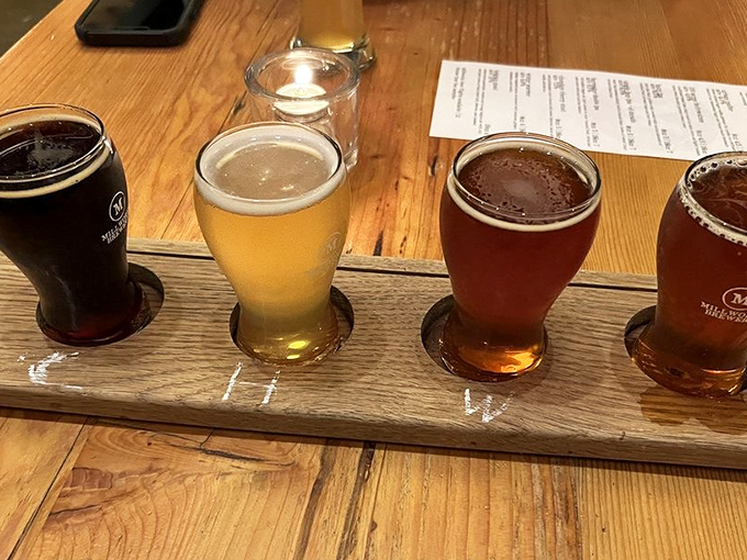 A flight of liquid amber joy&mdash;from dark stout to golden lager, each glass tells a different story of hops, malt, and brewing magic.