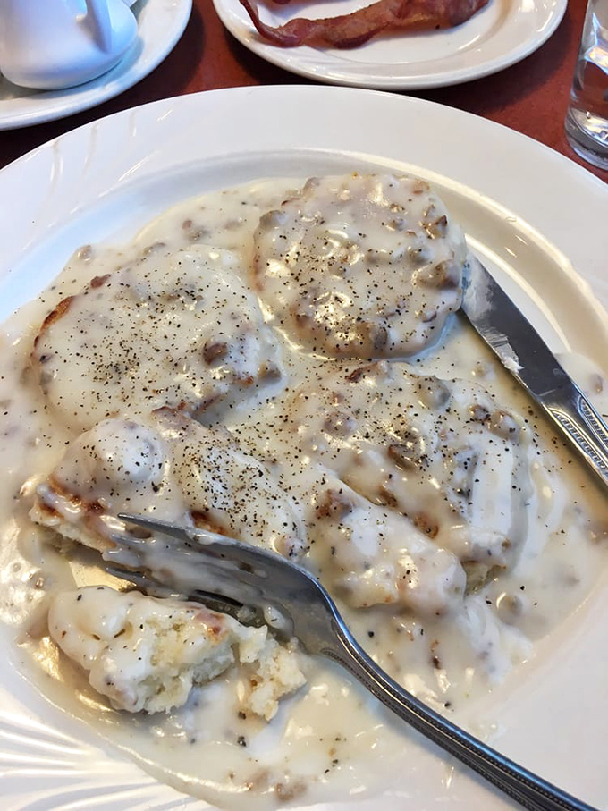 Biscuits and gravy so comforting they should come with a warning: "May induce immediate napping and dreams of the American South."