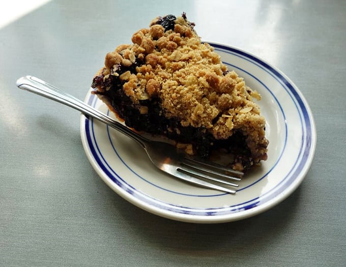 This isn't just pie&mdash;it's a crumbly-topped blueberry masterpiece that makes you wonder why anyone bothers with birthday cake when this exists.