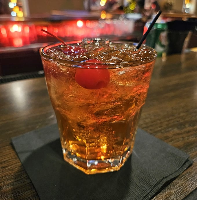 The iconic Wisconsin Brandy Old Fashioned Sweet &ndash; liquid amber topped with a cherry, the unofficial handshake of supper club culture.