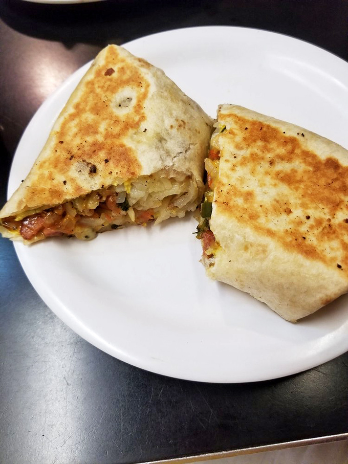 This breakfast burrito has achieved what politicians only promise—bringing different ingredients together in perfect harmony.