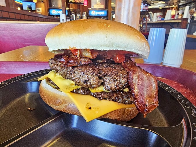 When a burger joint makes barbecue this good, you know their burger game is strong. That melty cheese and bacon are just showing off at this point.