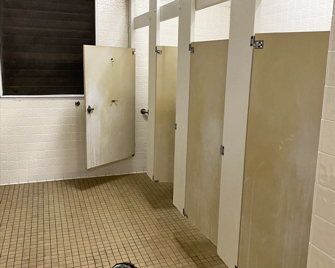 Even in the wilderness, modern conveniences await. These restrooms have seen things&mdash;mostly relieved hikers grateful for civilization's touch.