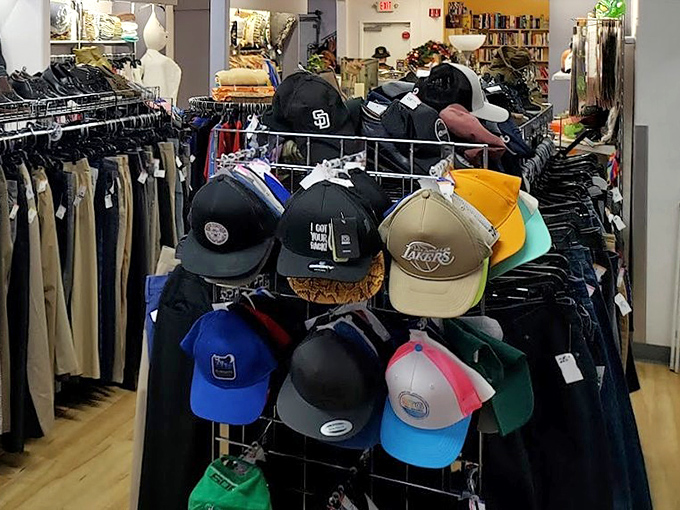 Hat's entertainment! From Lakers pride to Padres passion, the cap collection offers headwear solutions for bad hair days and team spirit alike.