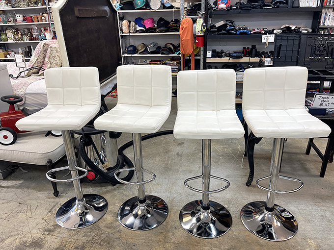 Bar stools that whisper "cocktail party." Perfect perches for kitchen conversations or that home bar you've been meaning to complete.