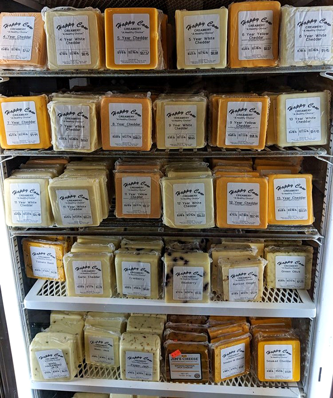 Cheese aged to perfection, from mild to sharp enough to wake your taste buds from hibernation. The dairy equivalent of a fine wine collection.