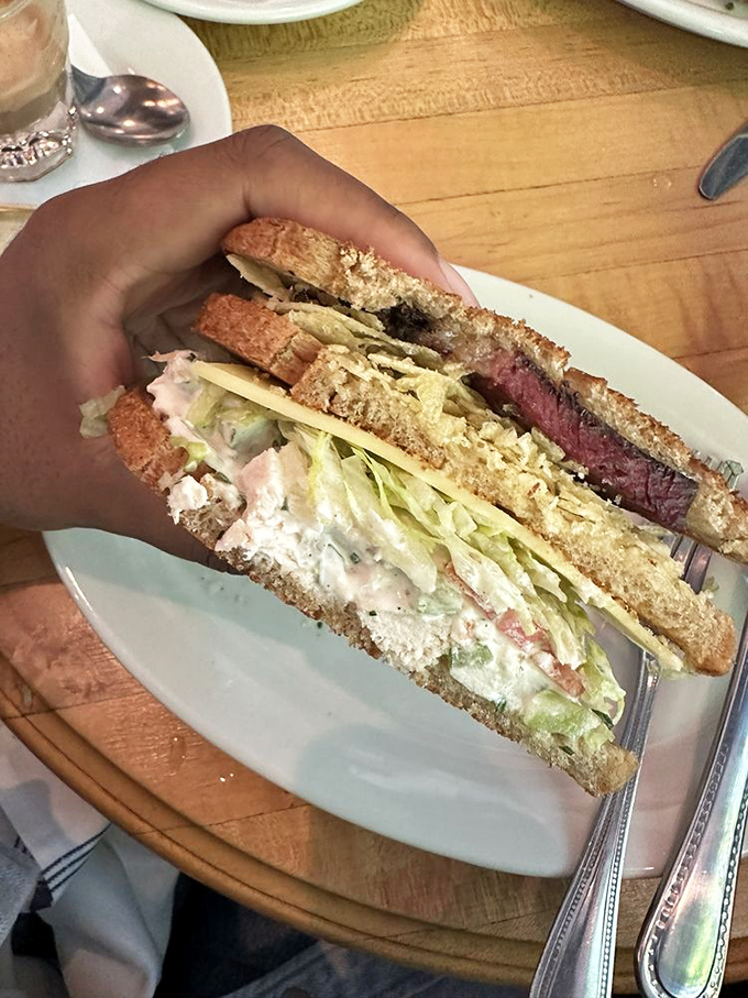 Layer upon layer of satisfaction&mdash;this club sandwich is architectural genius held together with the magic of toasted bread and good intentions.