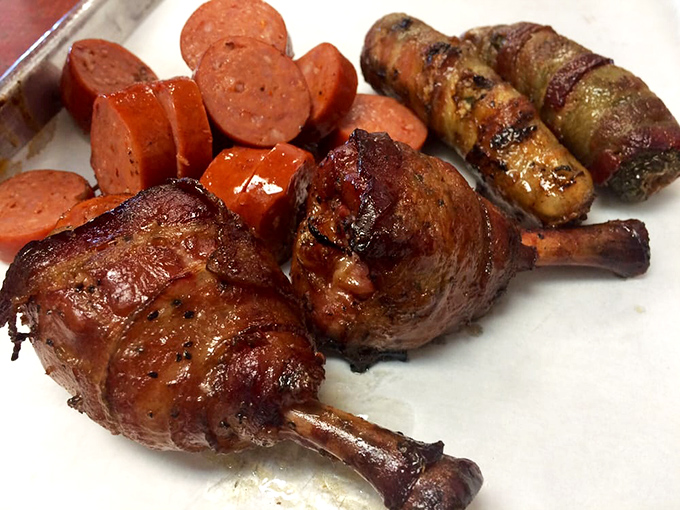 A meat lover's dream team: sausages in various forms, each with its own personality but all sharing the same smoky pedigree.