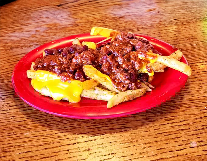 Chili cheese fries that transform humble potatoes into a masterpiece worthy of its own food documentary.