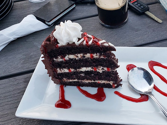 The Trinity Cake lives up to its divine name &ndash; layers of chocolate decadence infused with Guinness, Irish Cream, and Jameson, drizzled with raspberry for good measure.