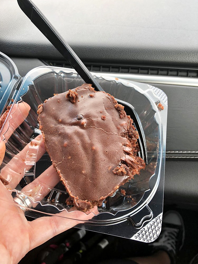 When dessert is served in a to-go container in your car, you know it's good enough that you couldn't wait until you got home.