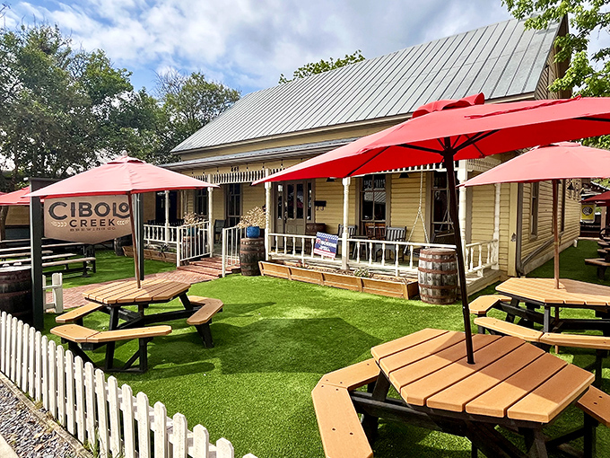 Cibolo Creek Brewing Co. perfects the Texas trifecta: craft beer, outdoor picnic tables, and Hill Country breezes that seem custom-designed for afternoon relaxation.