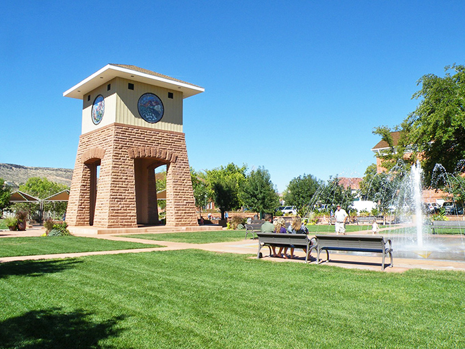 City Park's clock tower and fountain create an oasis of tranquility. The perfect spot to contemplate life or just enjoy an ice cream cone.