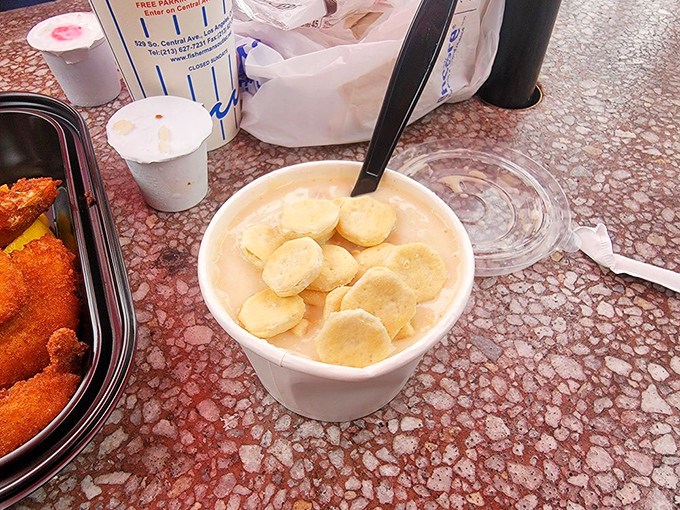 Clam chowder this creamy makes you wonder why anyone bothers with the red Manhattan version.