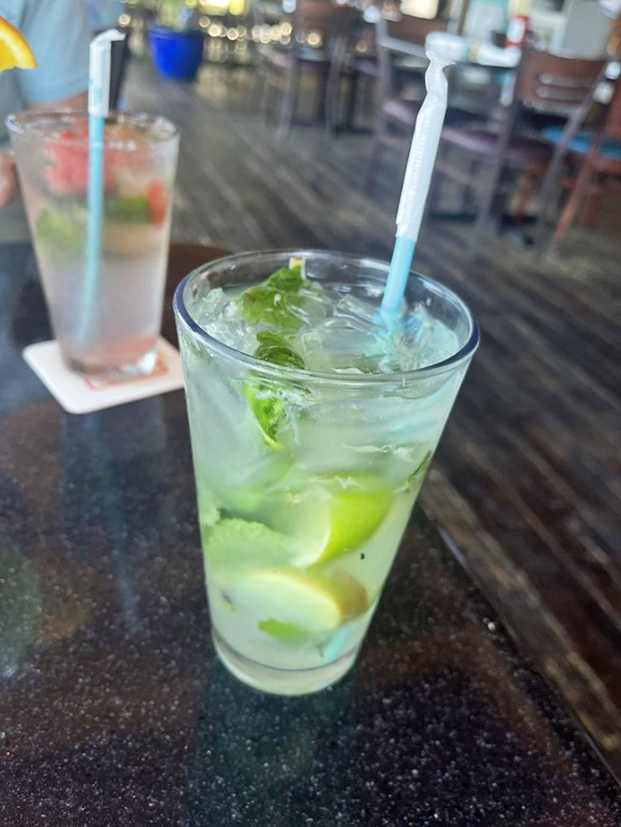 Not just a mojito&mdash;a vacation in a glass. Those mint leaves are doing the important work of making Tuesday feel like Saturday.