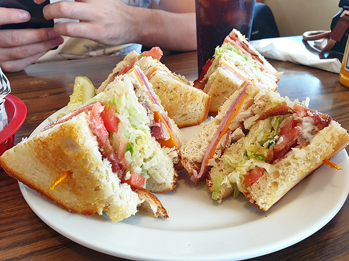 The club sandwich &ndash; architecture you can eat. Layers of deliciousness stacked higher than my unread emails, with each bite better than the last.
