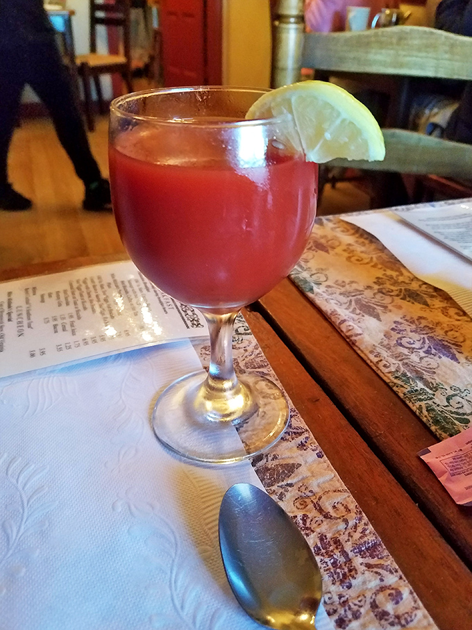 The "Southern Treat" red beer cocktail with its lemon garnish looks like it could turn any afternoon into a proper Southern social occasion.