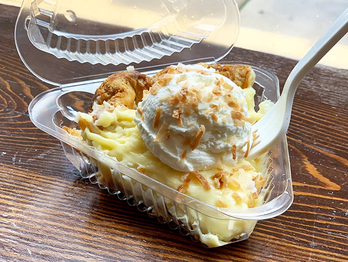 Coconut cream pie that makes you close your eyes when you taste it&mdash;creamy custard, fresh whipped cream, and those perfectly softened vanilla wafers.