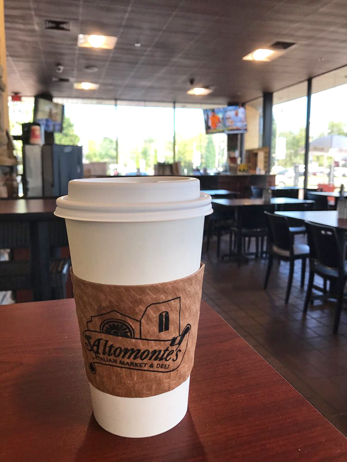 A moment of caffeinated zen. That coffee sleeve is your passport to the day ahead&mdash;Italian fuel for Pennsylvania adventures.