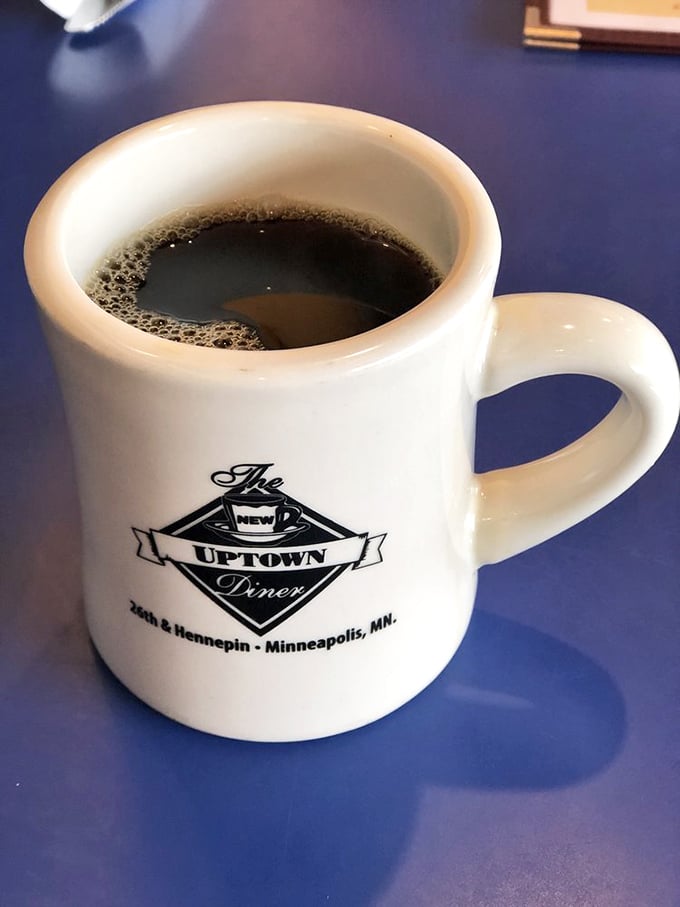 The sturdy diner mug – a reliable vessel for liquid motivation that keeps Minneapolis moving forward, one sip at a time.