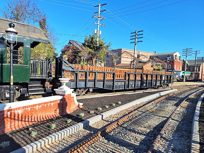 Urban meets rural as the historic tracks cut through Boyertown. Every rail and tie a reminder of connections forged over generations.