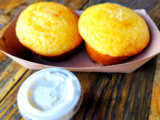Golden cornbread muffins with honey butter&mdash;the kind of simple pleasure that makes you question why anyone needs fancy desserts.
