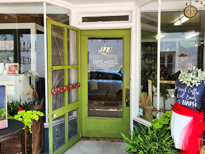 Crate and Quill's lime-green door practically shouts "creativity lives here" &ndash; and who are we to argue?