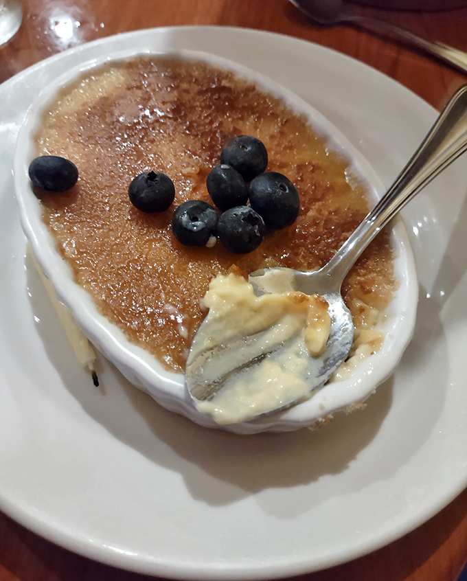 Cr&egrave;me br&ucirc;l&eacute;e with the perfect glass-like sugar top &ndash; crack it with your spoon and feel like the sophisticated dessert vandal you were born to be.