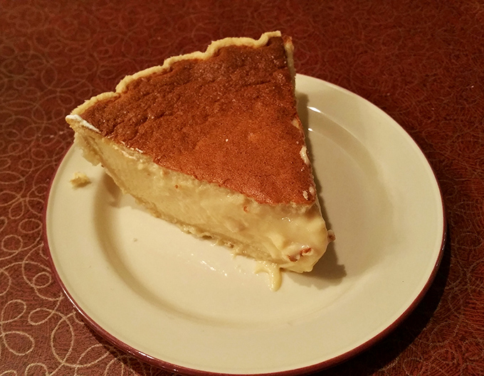 Custard pie with that perfect wobble &ndash; the kind grandmothers fight over at family reunions.