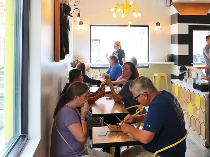 Happy customers prove that great ice cream creates instant community among strangers sharing the same sweet obsession.