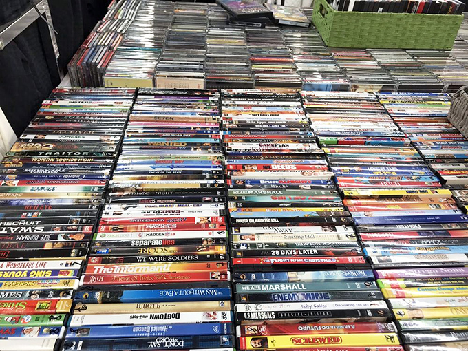 DVD treasure trove that Netflix can't compete with. From blockbusters to obscure titles, this physical media collection is a nostalgic reminder of pre-streaming Saturday nights.