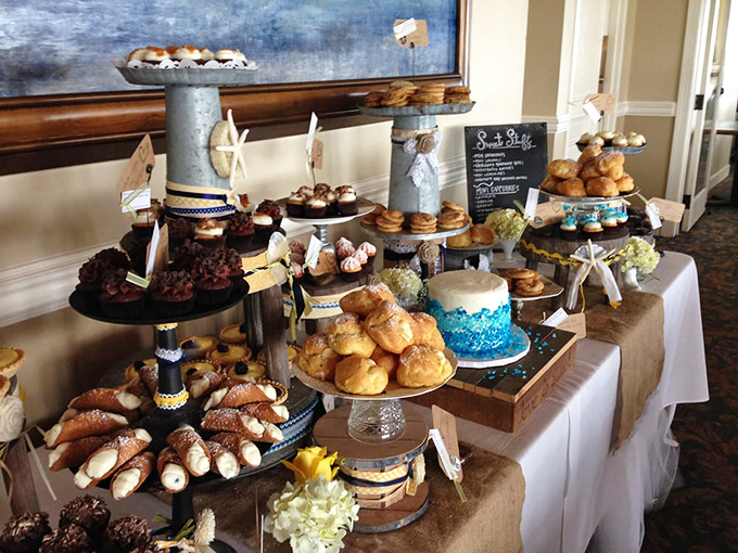 Not so much a dessert display as a shrine to the pastry arts. This is what heaven's waiting room looks like.
