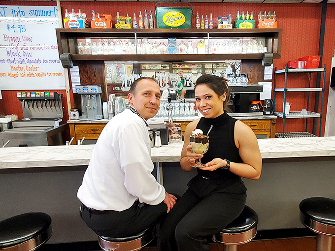 Even the diners themselves become part of the charm, sharing counter space and maybe a few stories along the way.