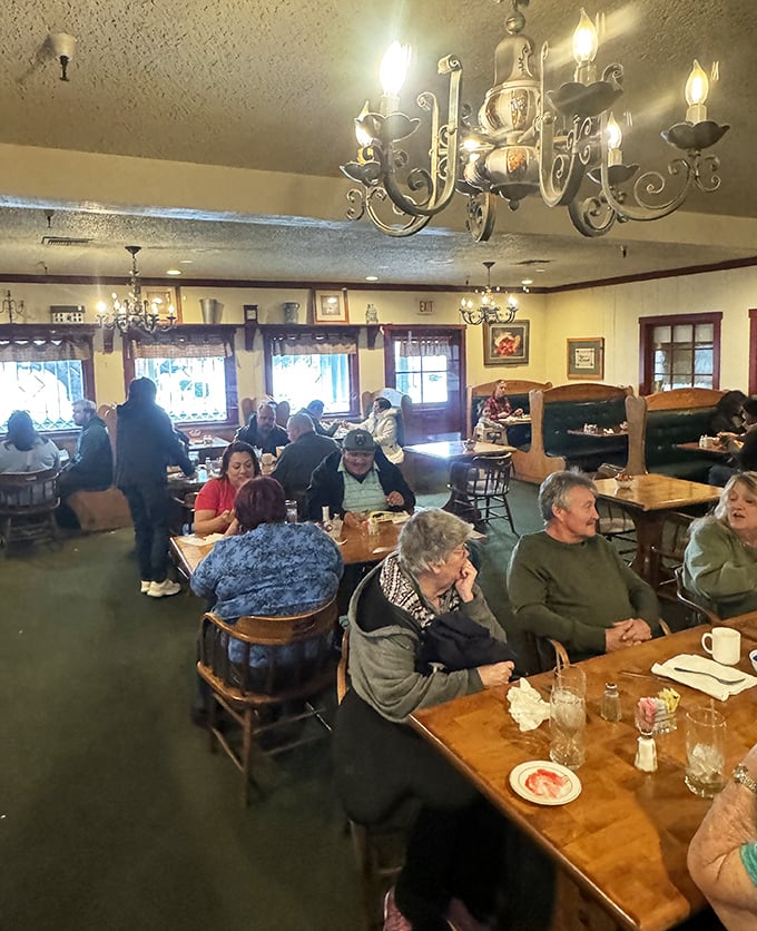 The true measure of a great restaurant: tables filled with locals who look like they've been coming here since childhood.