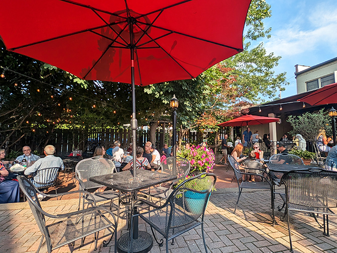Guarino's garden patio&mdash;where Cleveland summer evenings transform into something straight out of a European vacation fantasy.