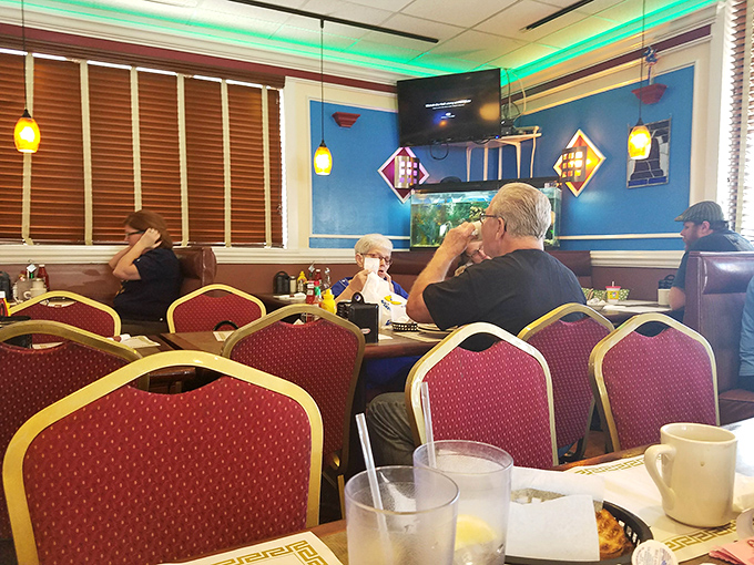 The dining room buzzes with the energy of regulars and newcomers alike, all united in the pursuit of excellent diner fare.