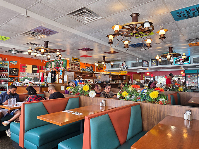 Morning light streams through windows as diners settle into booths that have cradled generations of hungry Floridians.
