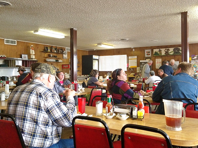 The dining room hums with the authentic soundtrack of Texas - conversation, laughter, and the occasional appreciative sigh after that first bite.