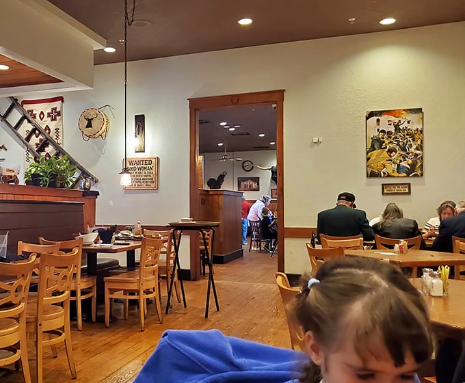 Western-themed d&eacute;cor and "Wanted" posters remind you that in the hierarchy of steakhouse experiences, this is no ordinary cattle drive.