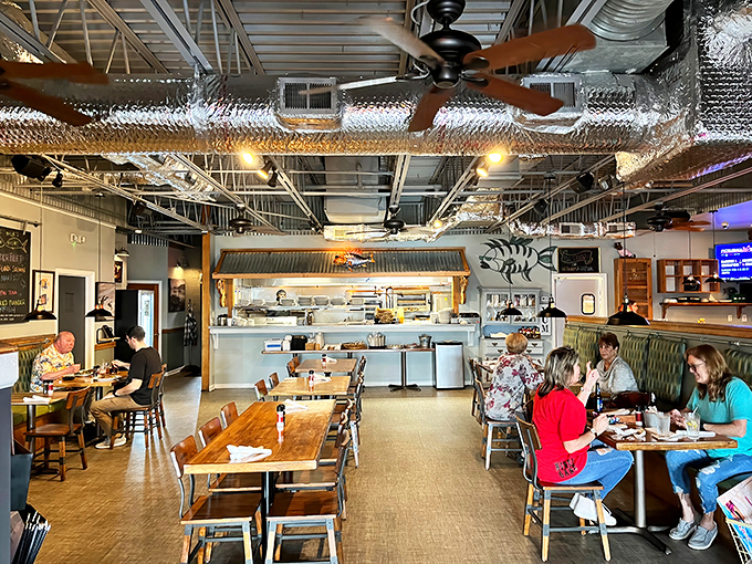 Where seafood enthusiasts gather &ndash; the open kitchen concept means you can watch your oceanic treasures being transformed into culinary magic.