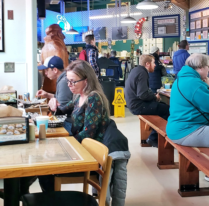 The bustling dining room speaks volumes&mdash;locals don't line up like this unless something truly special is happening on their plates.