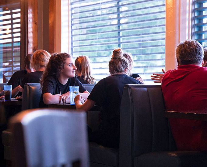 Booths filled with diners engaged in that universal language of good food&mdash;animated conversation punctuated by satisfied silence.