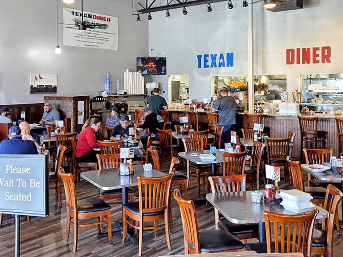 Where strangers become neighbors over plates of comfort food. Notice how nobody's looking at their phones? That's the power of good cooking.