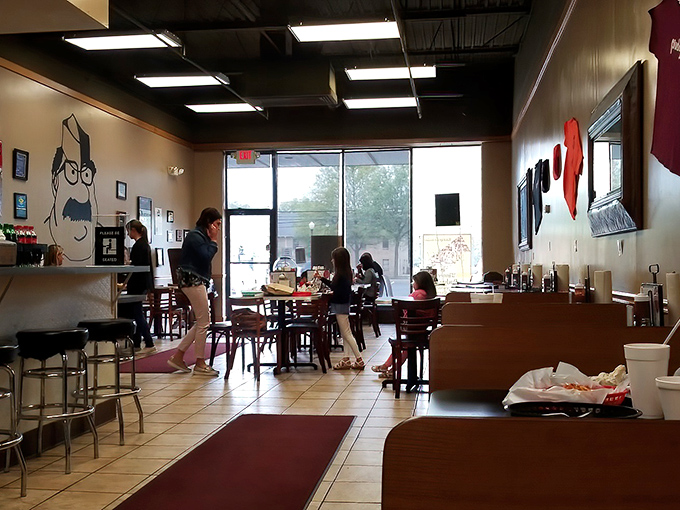 The dining area buzzes with the sacred ritual of people experiencing food worth leaving home for.